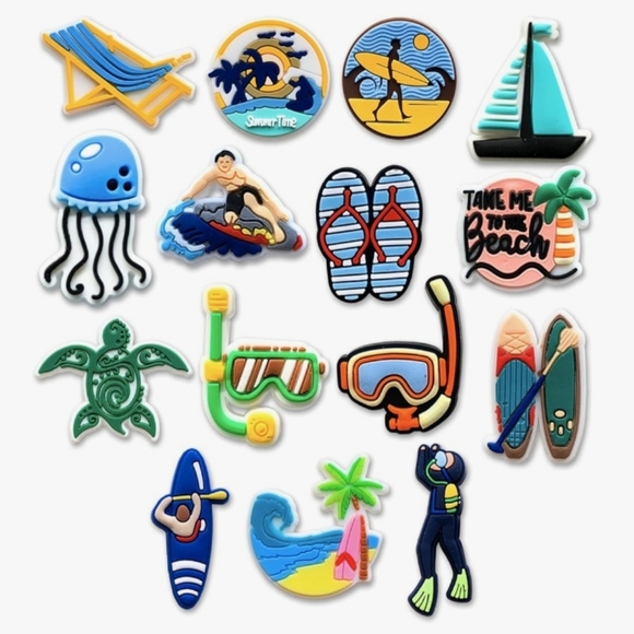 Amazon | Shoes | Beach Themed Croc Charms Set Of 5 | Poshmark